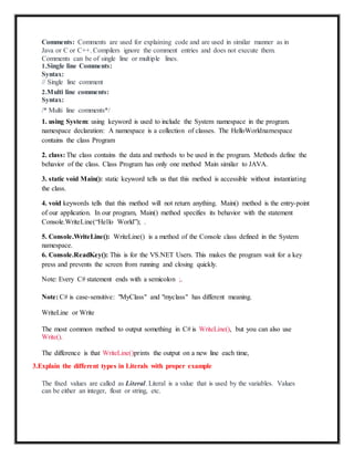 Unit 1 question and answer | DOCX