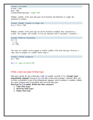 Unit 1 question and answer | DOCX