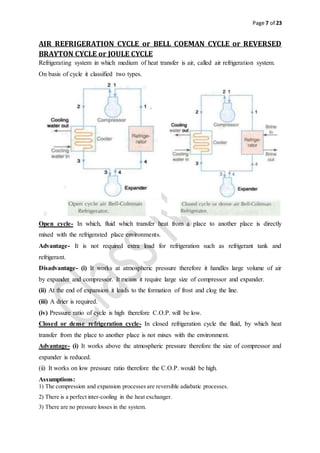 Refrigeration and Air Conditioning | DOCX