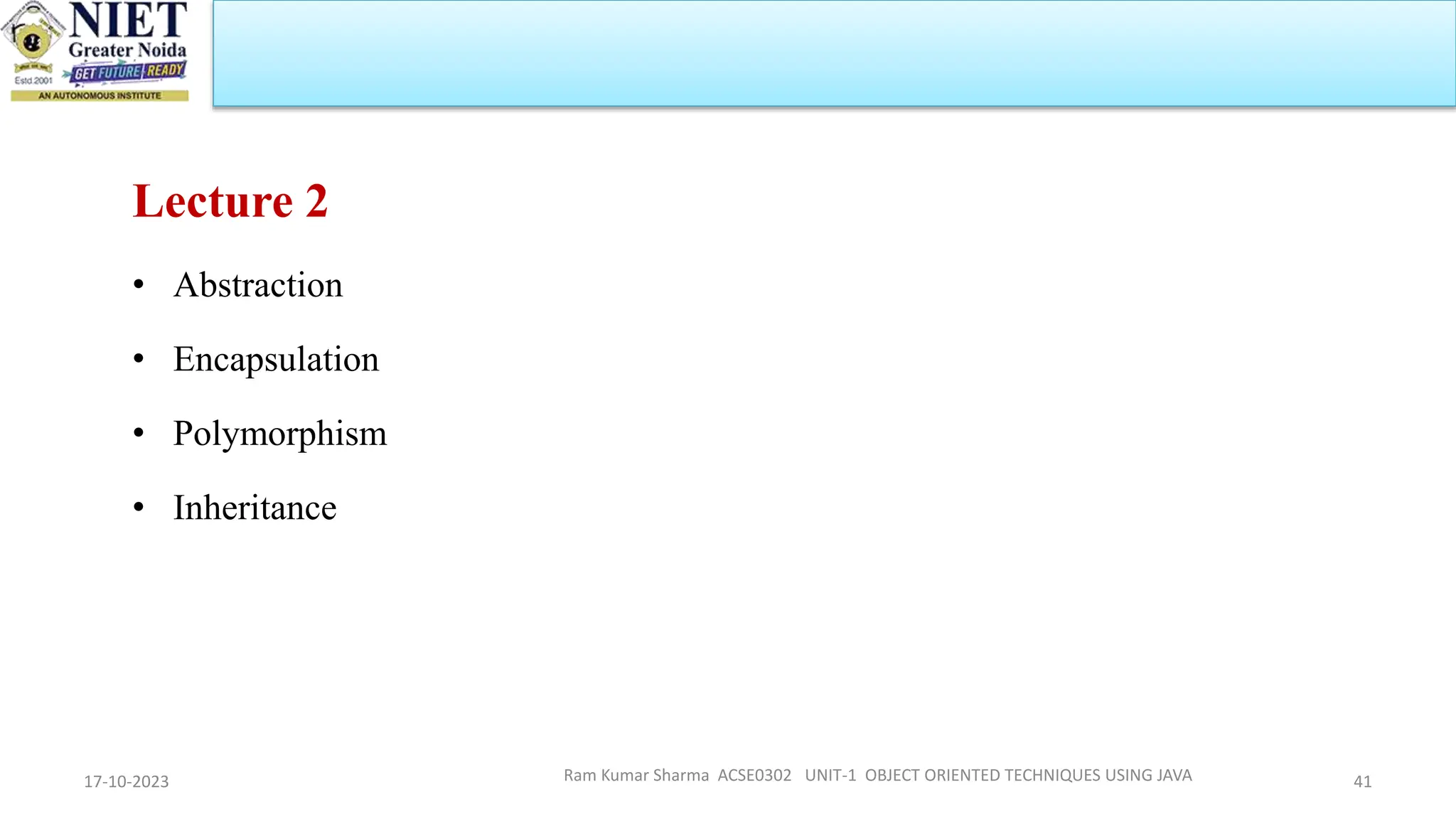 Object Oriented Programming Using Java Ppt
