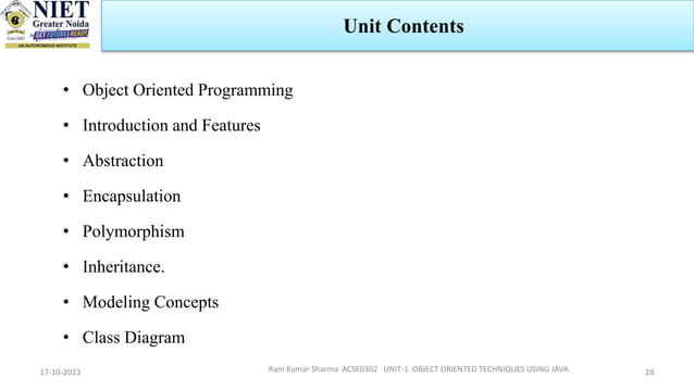 Object Oriented Programming Using Java | Ppt