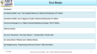 Object oriented programming using java | PPT