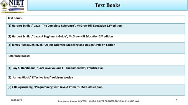Object Oriented Programming Using Java Ppt Programming Languages