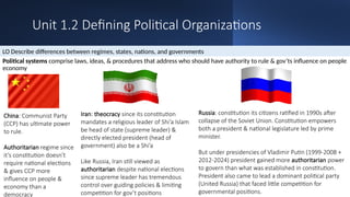AP Comparative Government & Politics: Different Regime Types | PPTX