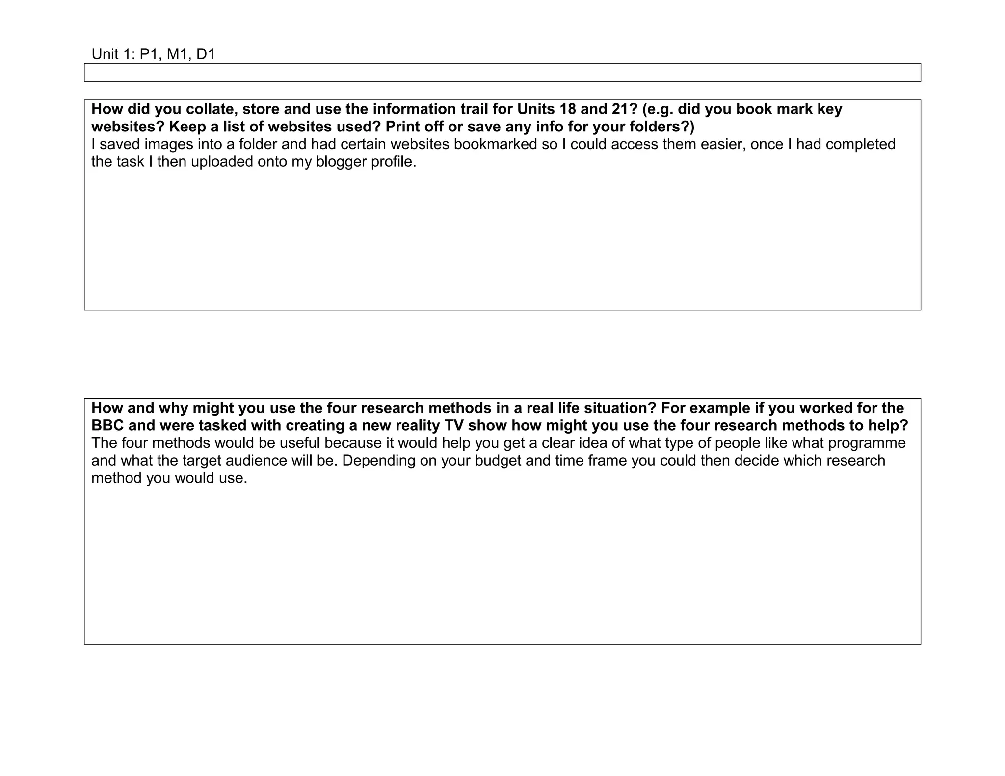 Unit 1 research methods worksheet | DOC