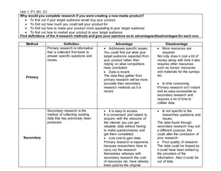Unit 1 research methods worksheet for year 10 | PPT