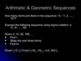 Sequences & Series Review | PPT