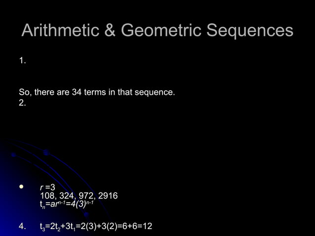 Sequences & Series Review | PPT