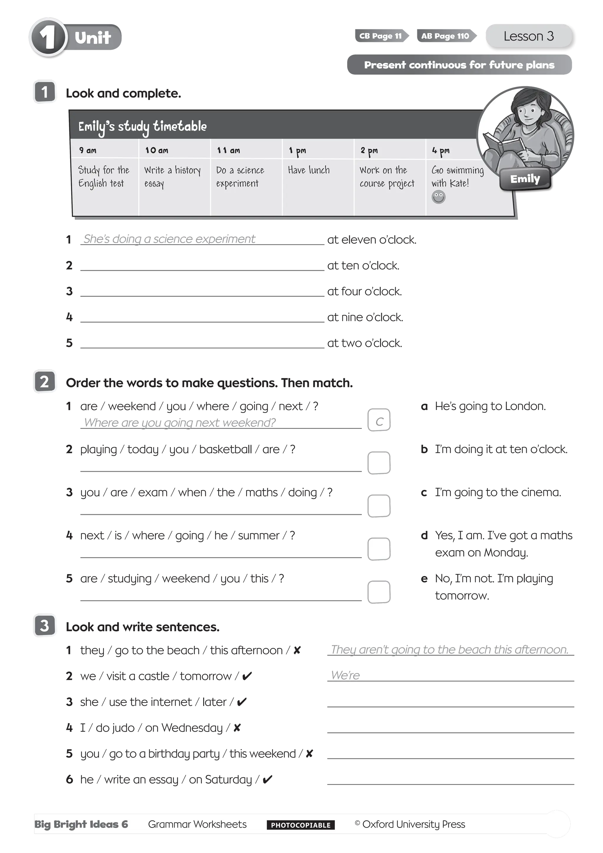 UNIT 1 REVIEW 6 bbi evaluation test teacher | PDF