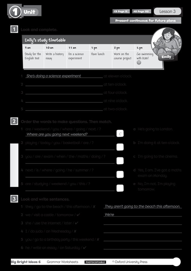 UNIT 1 REVIEW 6 bbi evaluation test teacher | PDF