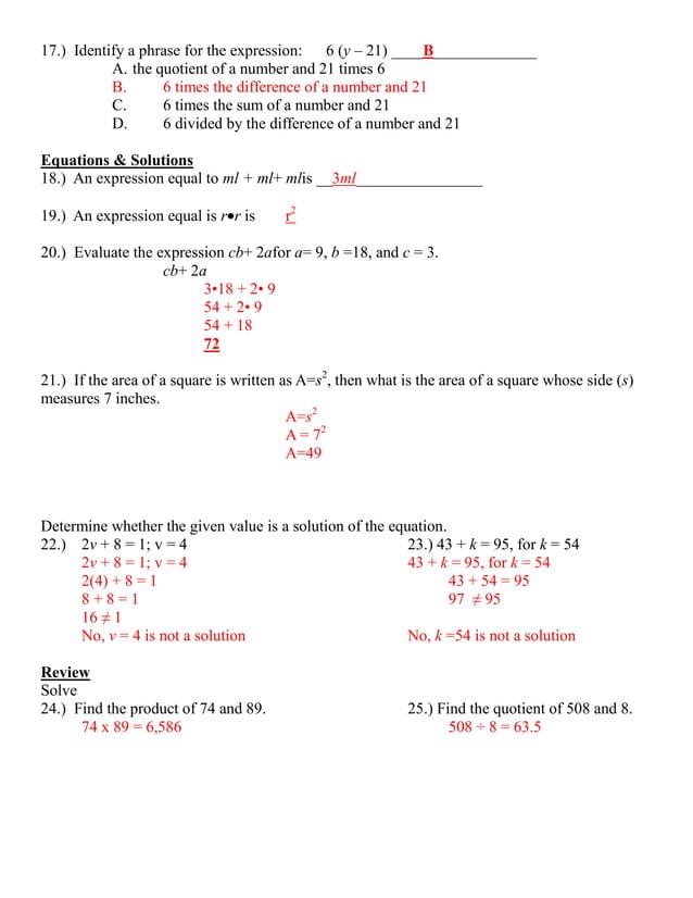 Unit 1 review packet | PDF