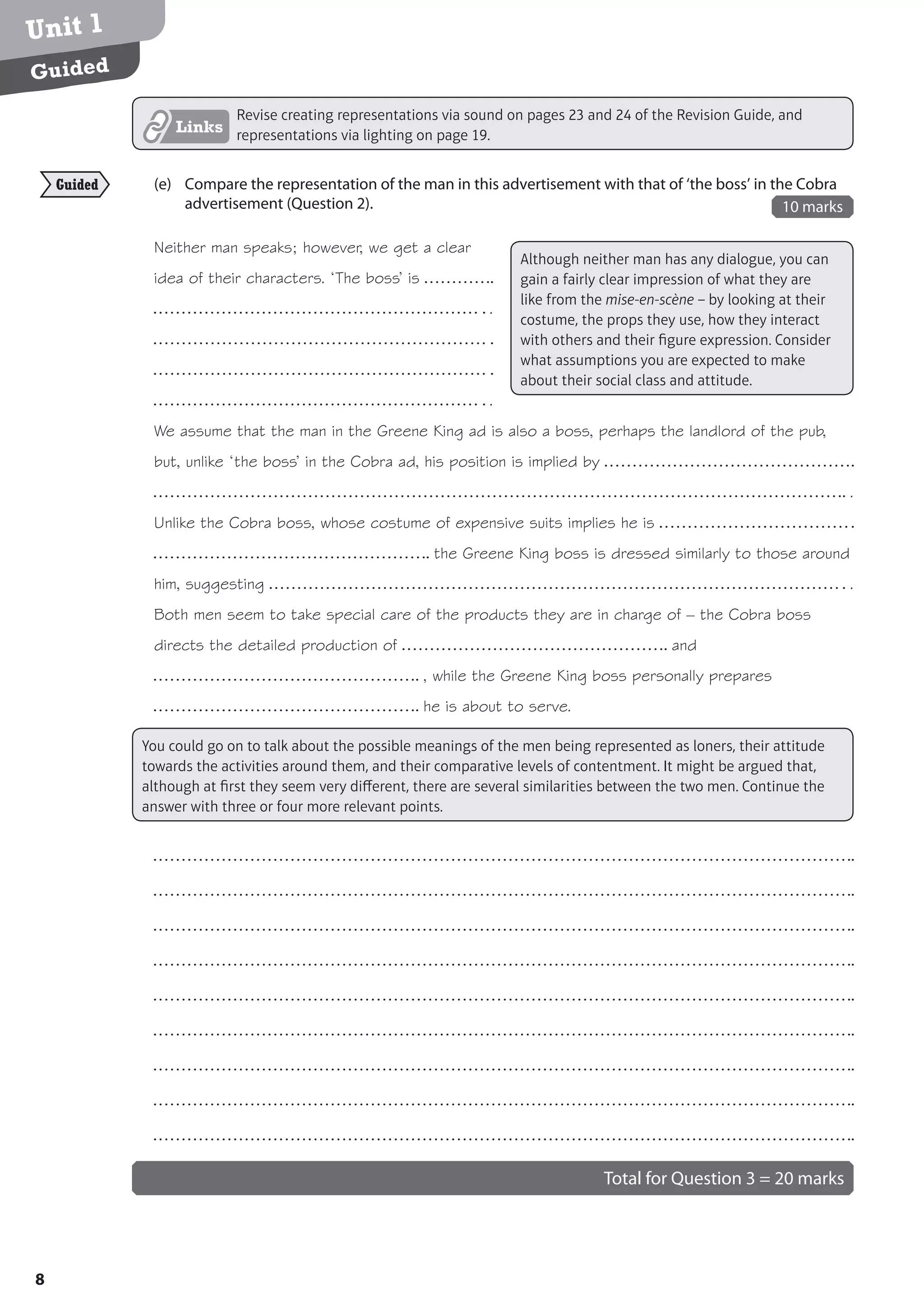 Unit 1 Representation Exam Revision | PDF