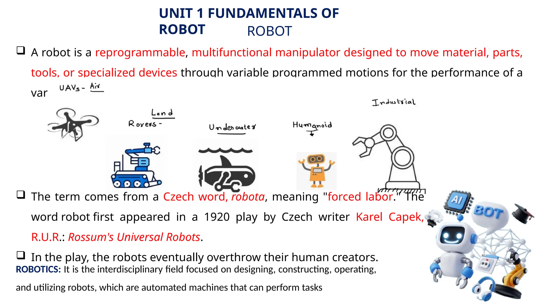 Introduction to Robotics and its basics | PPTX