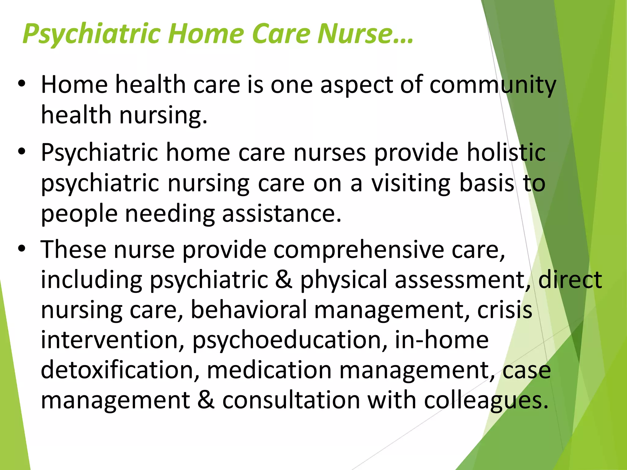 Unit 1 role of psychiatric nurse | PPSX