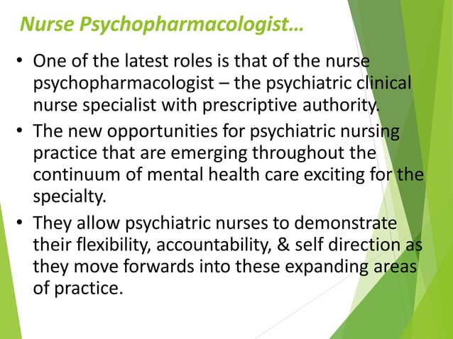Unit 1 role of psychiatric nurse | PPSX | Mental Health | Diseases and ...