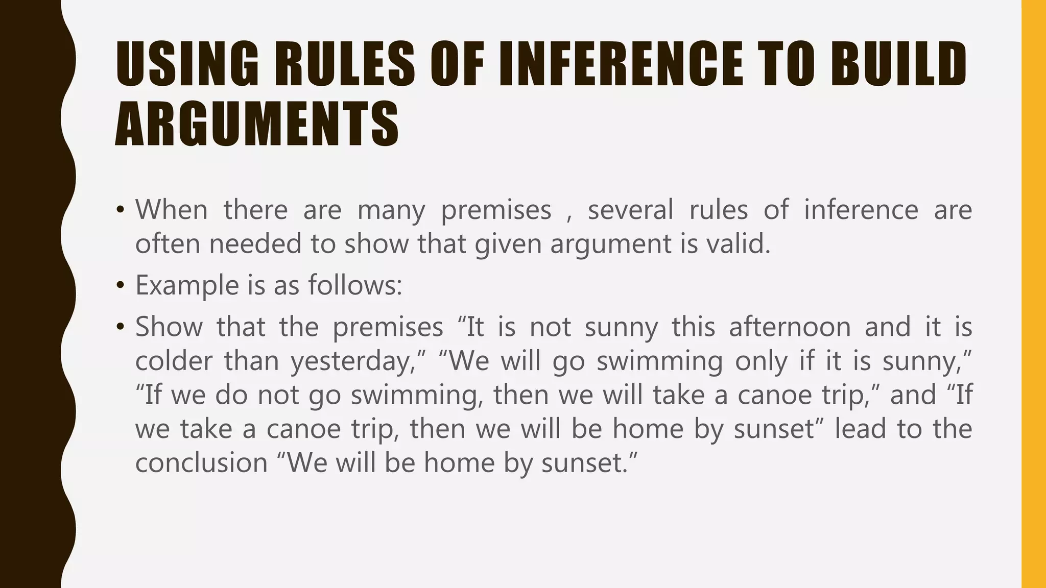 Unit 1 rules of inference | PPTX