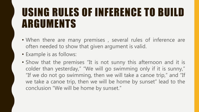 Unit 1 rules of inference | PPTX