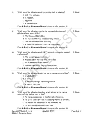 Unit 1 sample test | PDF