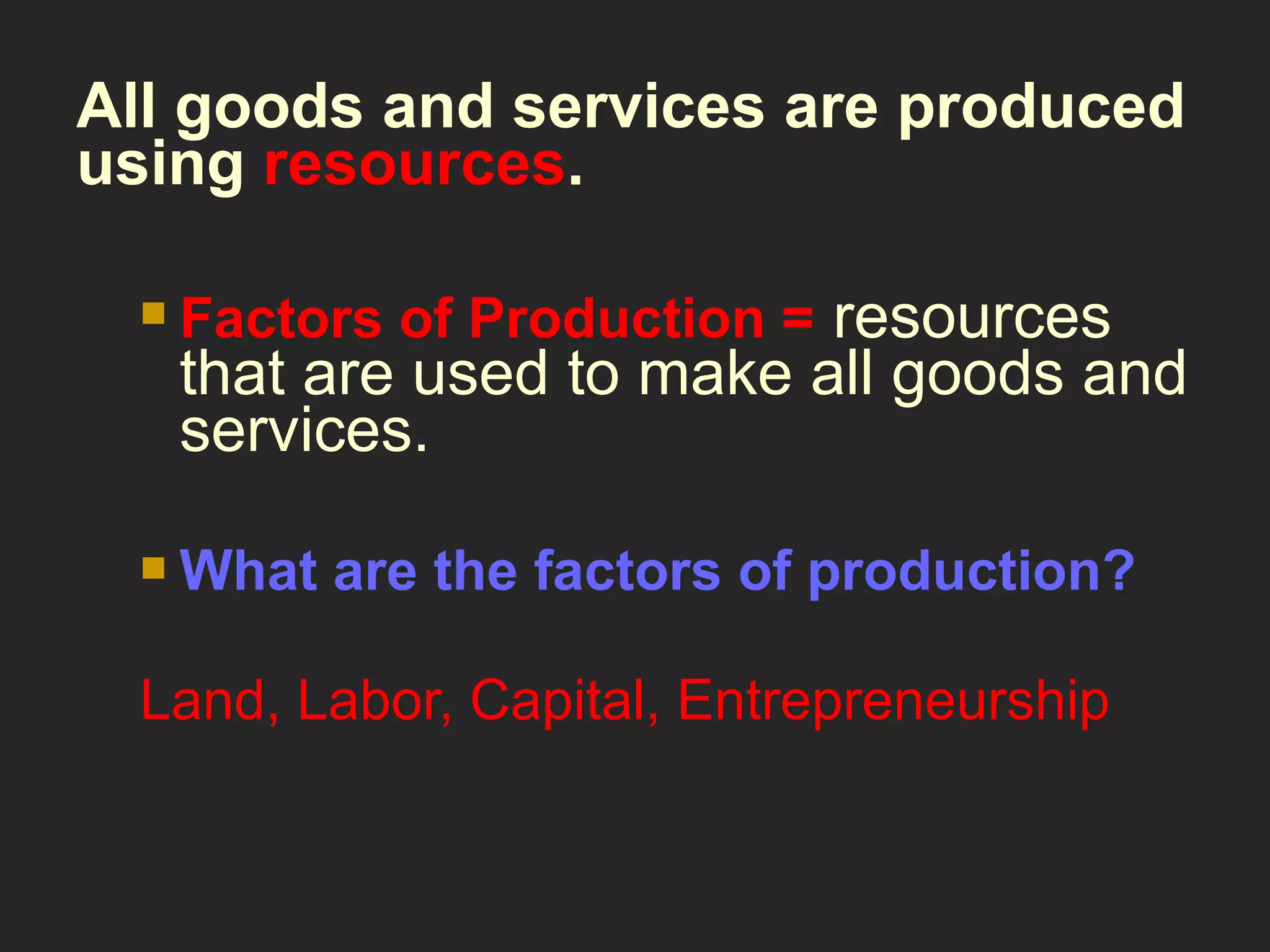 Economics : Unit 1 scarcity & choice | PPT
