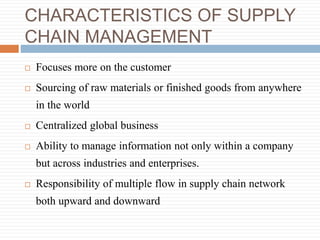 UNIT 1 SCM INTRODUCTION PPT For Management | PPTX