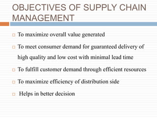 UNIT 1 SCM INTRODUCTION PPT For Management | PPTX