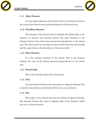 Unit1 Screw Thread | PDF | Needlework | Arts and Crafts