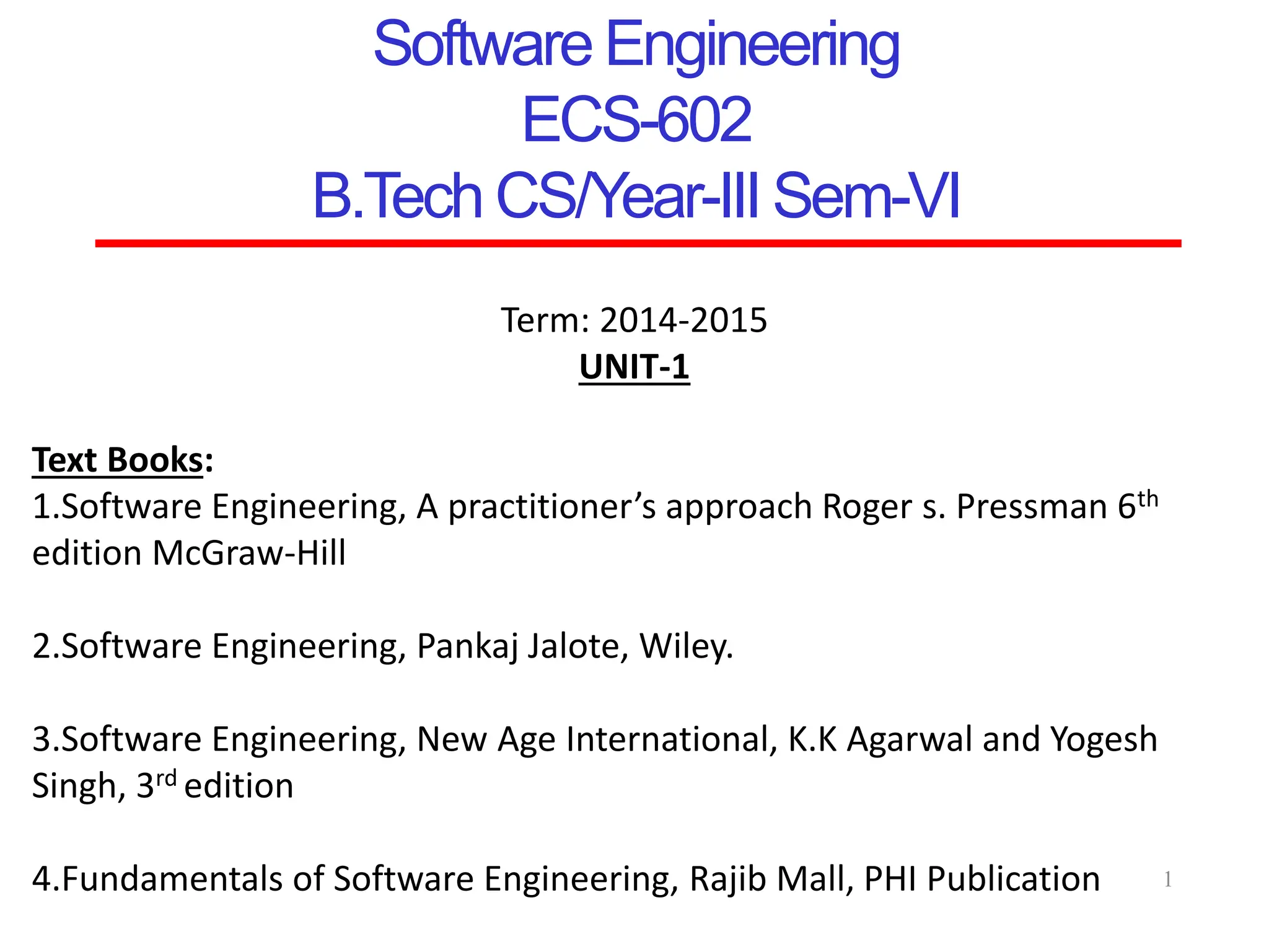 Introduction To Software Engineering Concepts Processes And Methodologies Ppt