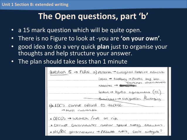 Unit 1, Section B – Extended Writing | PPT | Educational Assessment | Education