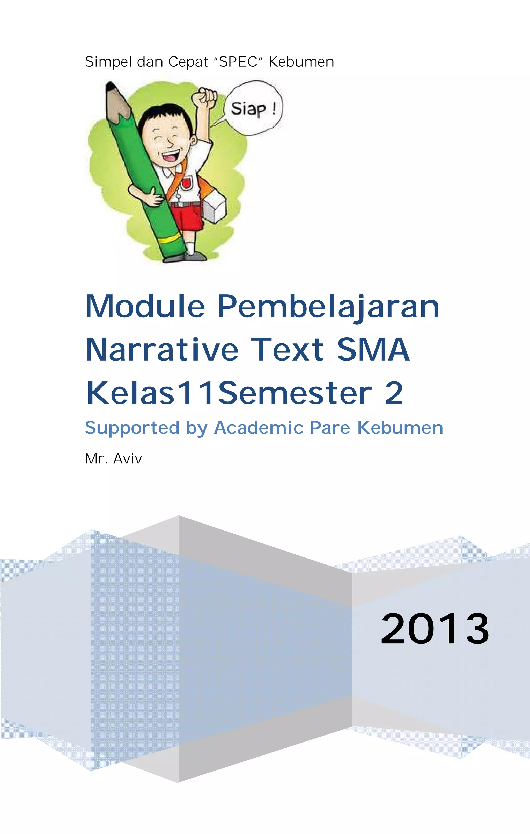 Unit 1 semester 2 narrative text kelas 2 sma | PDF
