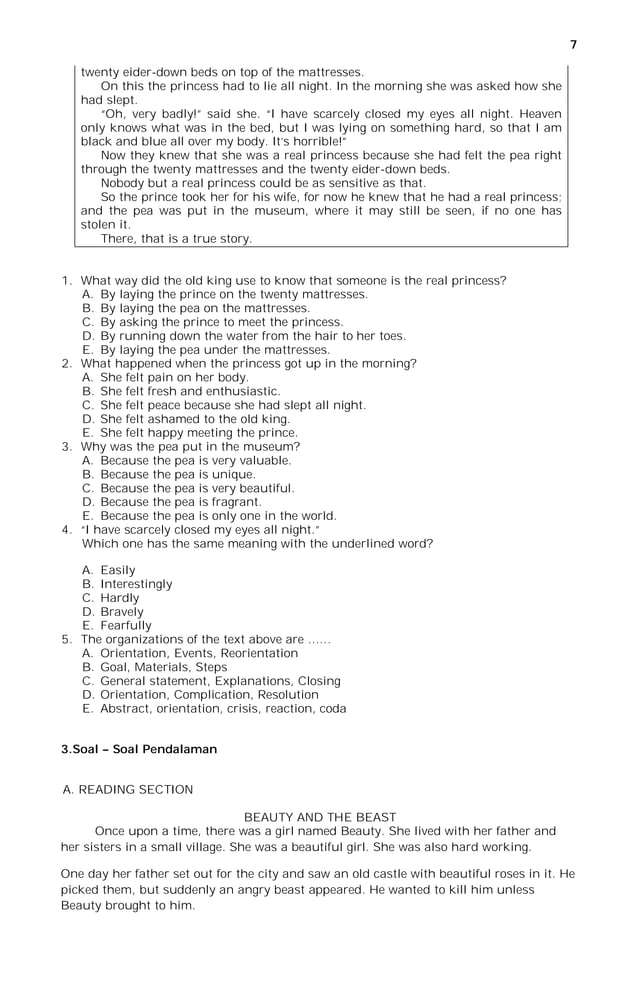 Unit 1 semester 2 narrative text kelas 2 sma | PDF