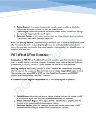 EDC Unit — 1 Semiconductor Devices & Transistors | RGPV De Bunkers | PDF