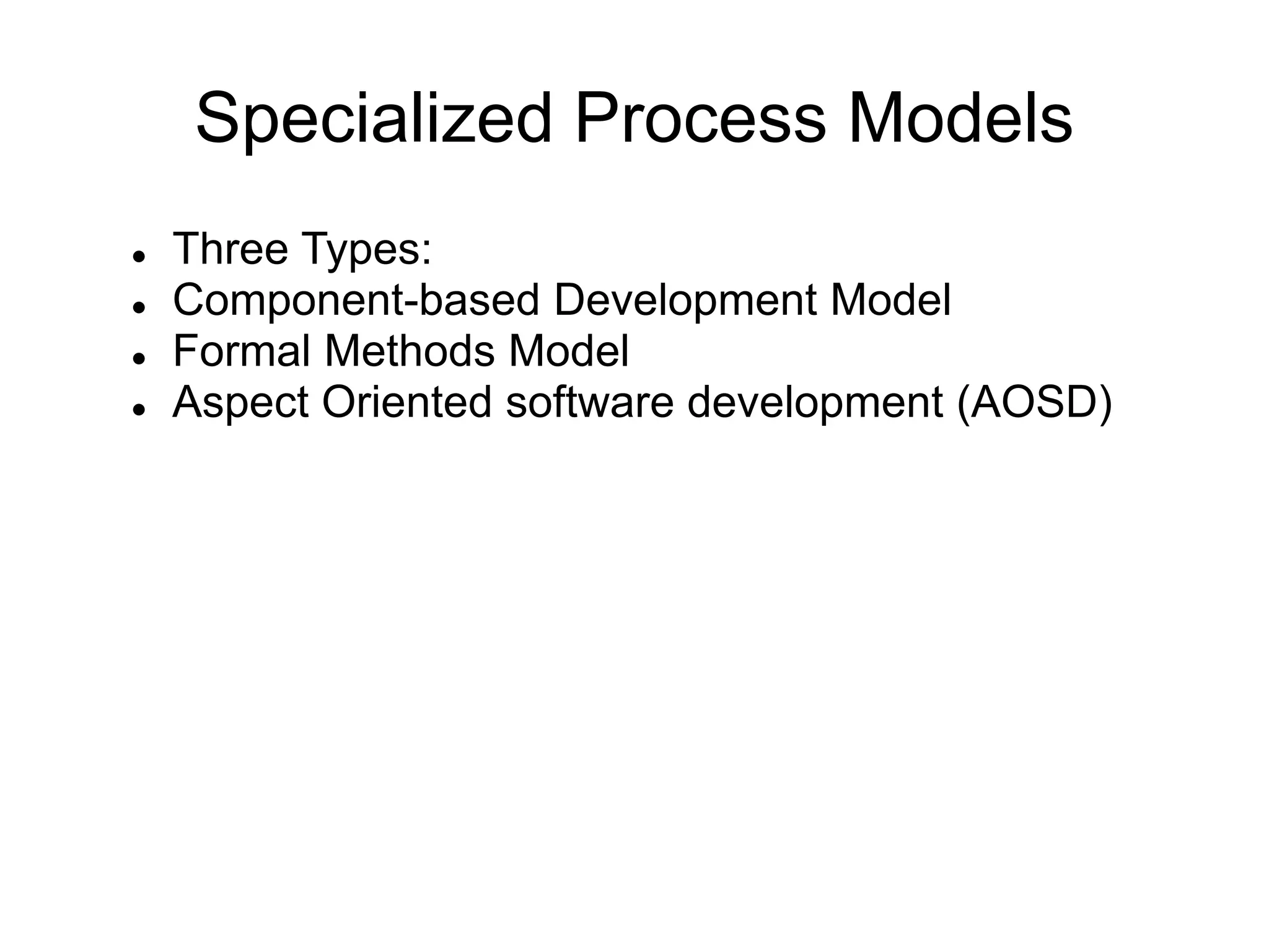 Unit 1 sepm process models | PPTX