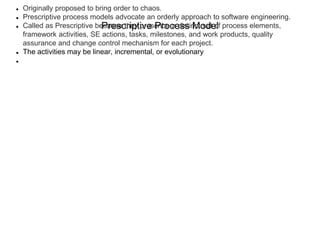 Unit 1 sepm process models | PPTX