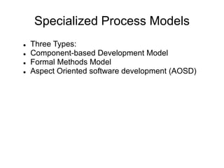 Unit 1 sepm process models | PPTX