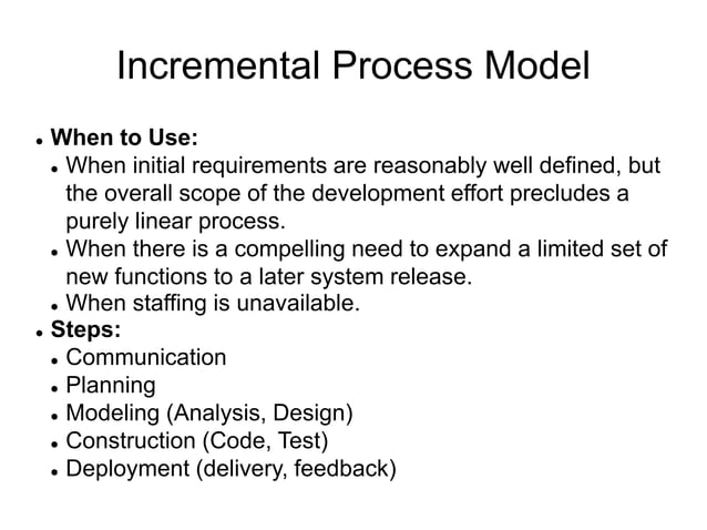 Unit 1 sepm process models | PPTX