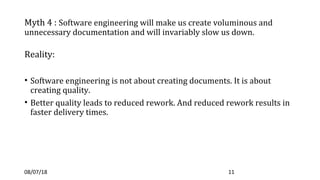 Unit 1 sepm software myths | PPT