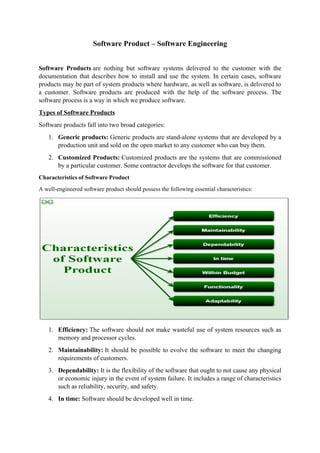 Software product process and characteristics of SE | DOCX