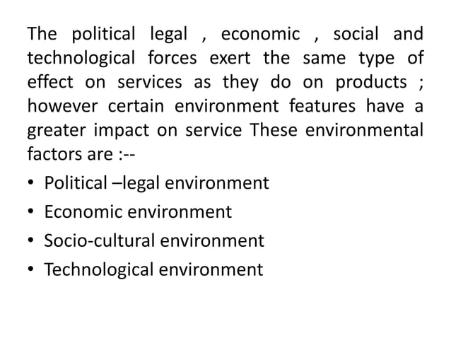 service marketing environment | PPT