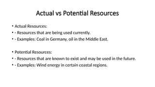 Natural resources - Renewable and non-renewable resources | PPTX