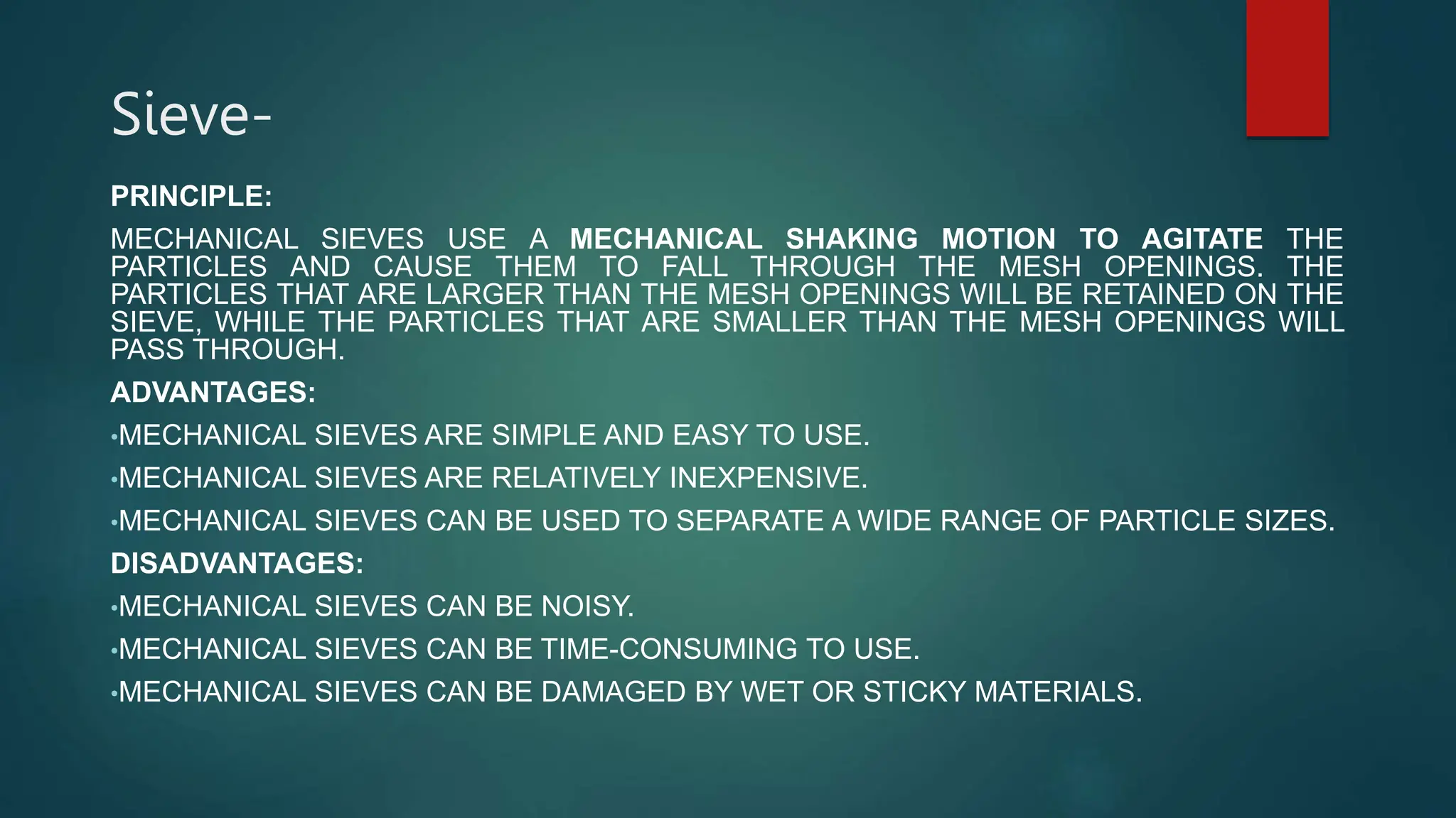 SIZE SEPARATION- Objectives, applications & mechanism | PPTX