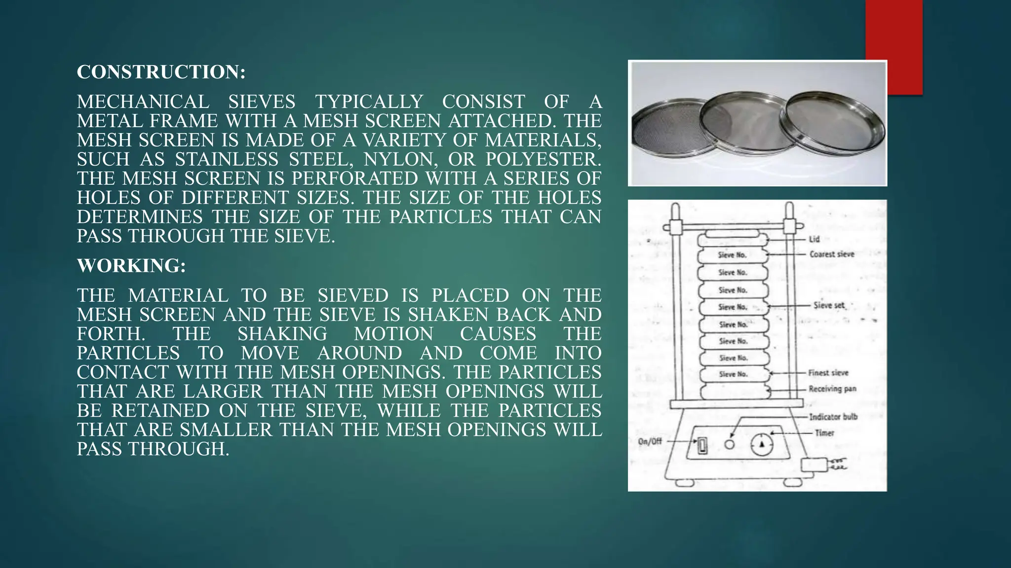 SIZE SEPARATION- Objectives, applications & mechanism | PPTX