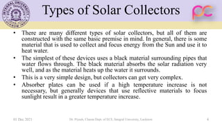 Unit 1 Solar Collectors | PPTX