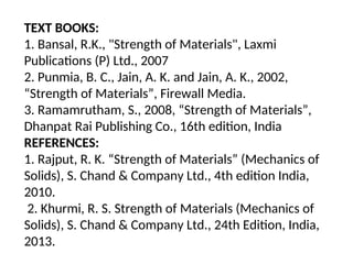 Comprehensive Strength of Materials: Stresses, Strains, and Structural ...