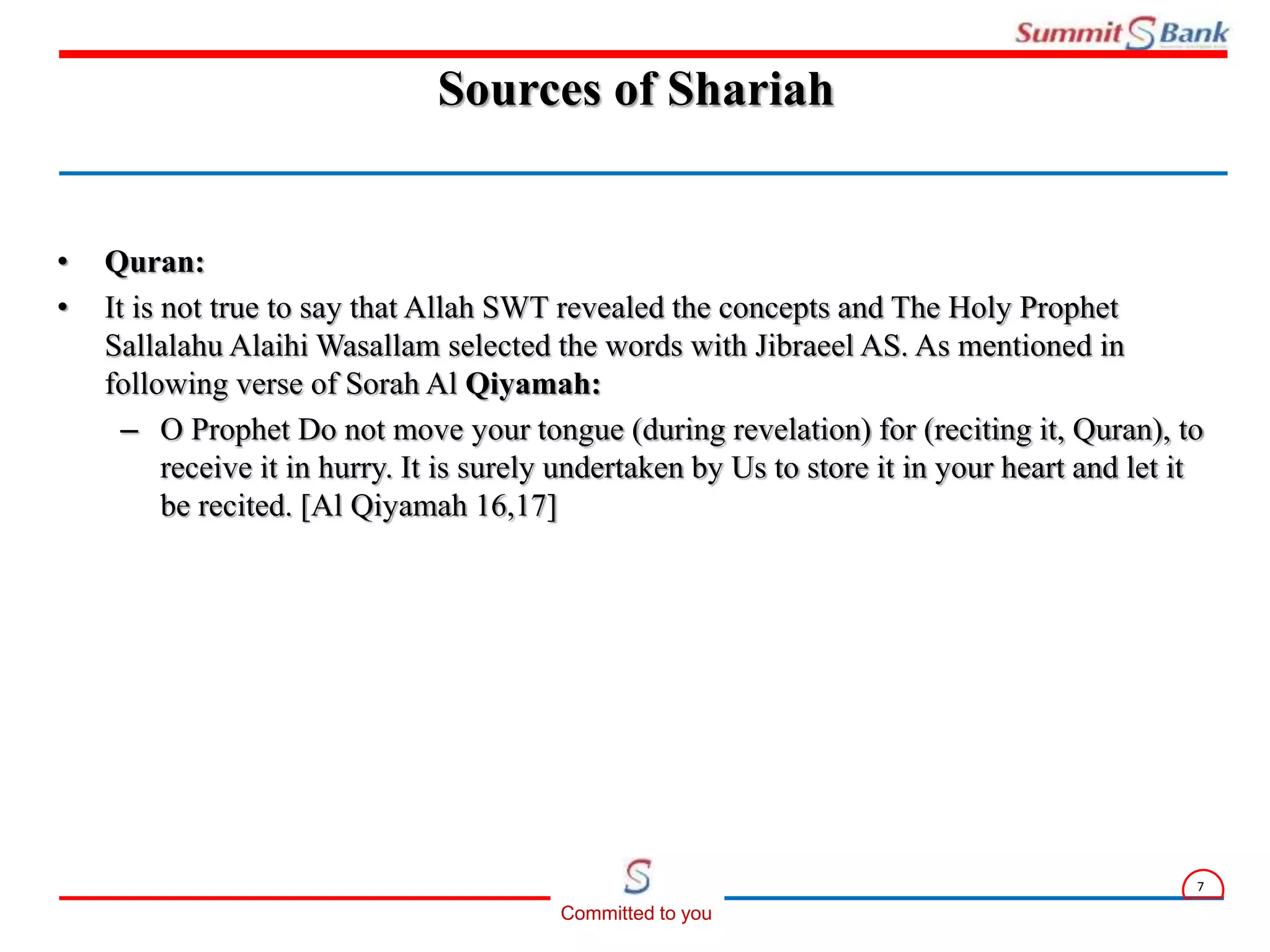 Unit 1 (sources of shariah) | PPTX