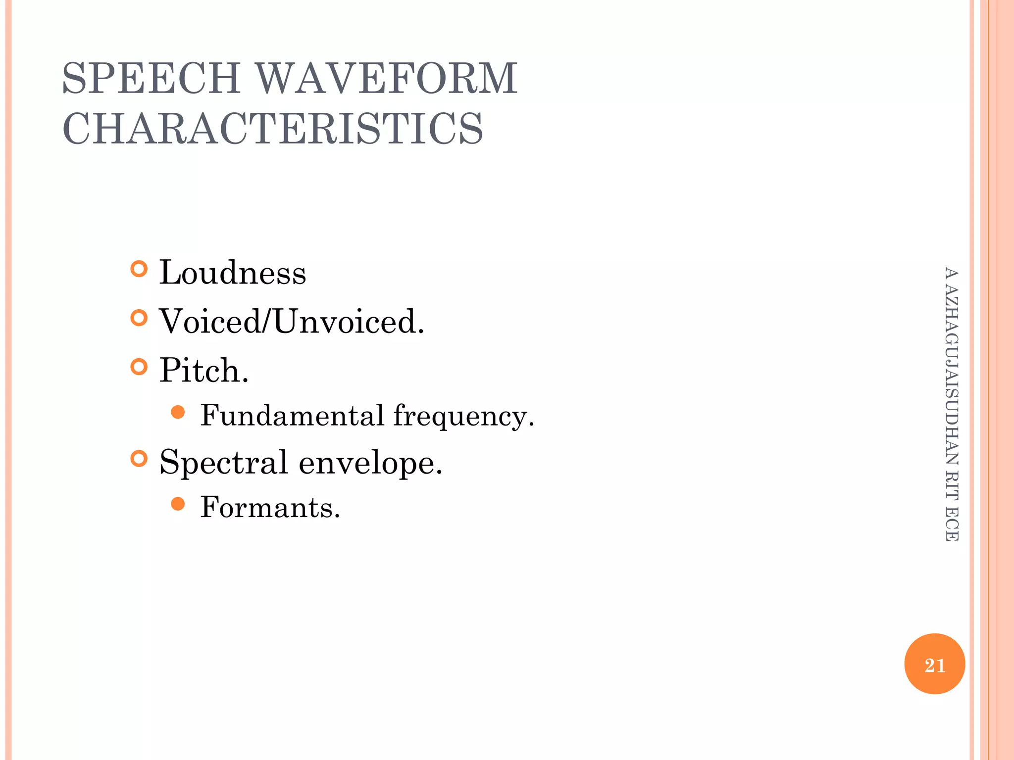 Unit 1 Speech Processing Ppt Digital Audio Computer Software And Applications