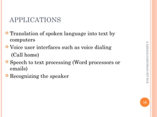 Unit 1 speech processing | PPT