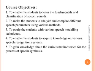 Unit 1 speech processing | PPT