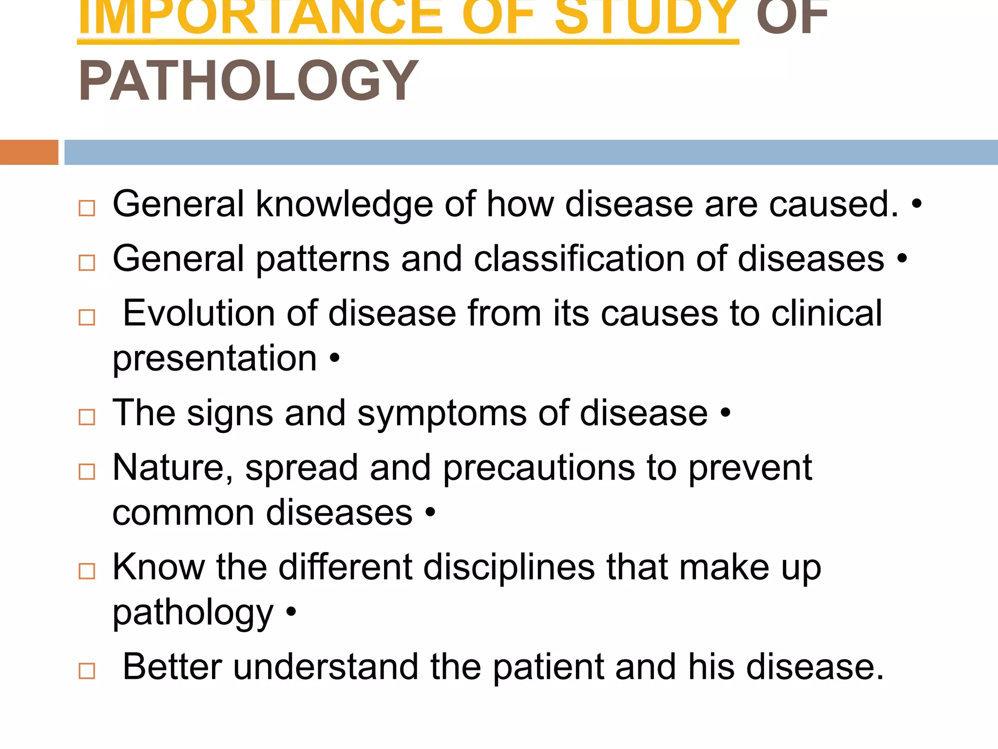 UNIT 1st INTRODUCTION OF PATHOLOGY FOR NURSES | PPTX