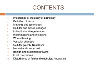 UNIT 1st INTRODUCTION OF PATHOLOGY FOR NURSES | PPTX