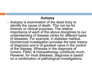 UNIT 1st INTRODUCTION OF PATHOLOGY FOR NURSES | PPTX